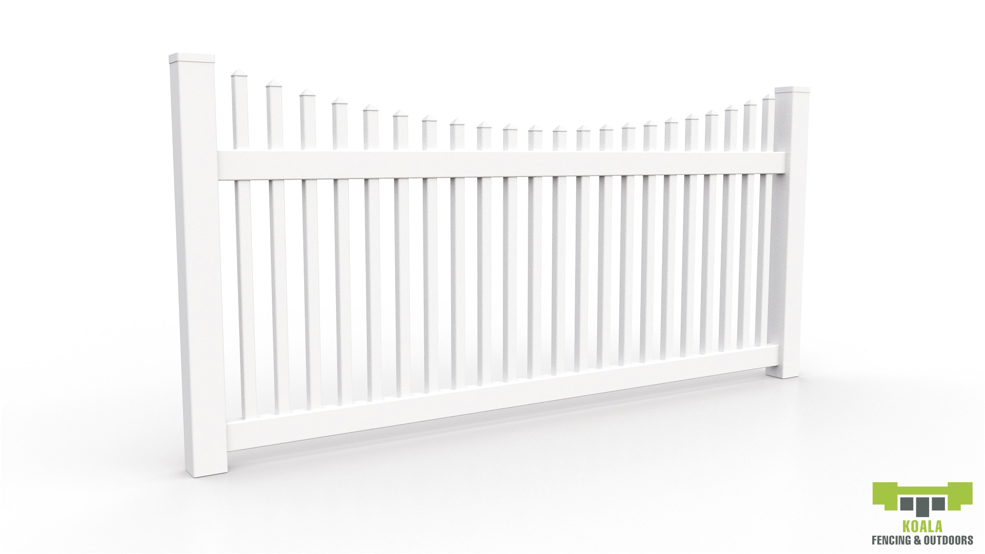 E Series - Open-Top PVC Picket Fence | PVC Fencing Brisbane | Durable ...