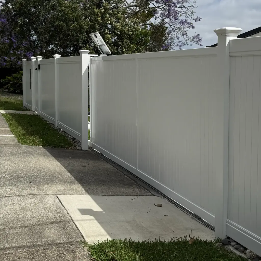 Alloy Frame PVC Sliding Gates - F01 (Full Privacy) | Koala PVC Fencing ...